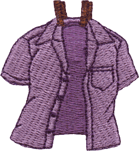 Hanging button-up shirt Embroidery Design by Embroidery Central